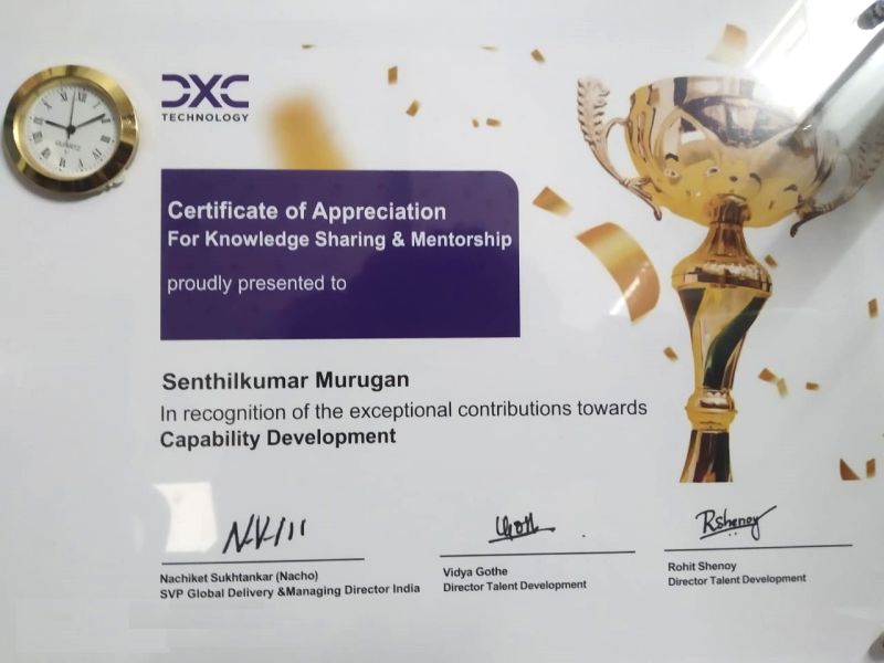 Senthilkumar Murugan on LinkedIn: Elated to have received this ... Senthilkumar Murugan on LinkedIn: Elated to have received this ...