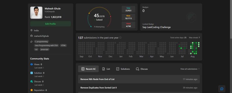 Mahesh Ghule on LinkedIn: #leetcode #dsa #coding #softwareengineering Mahesh Ghule on LinkedIn: #leetcode #dsa #coding #softwareengineering