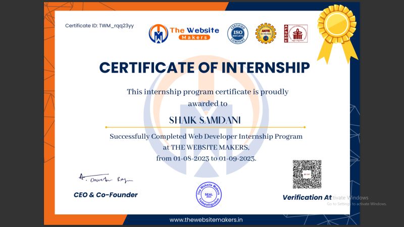 Shaik Samdani on LinkedIn: #webdeveloper #thewebsitemakers Shaik Samdani on LinkedIn: #webdeveloper #thewebsitemakers