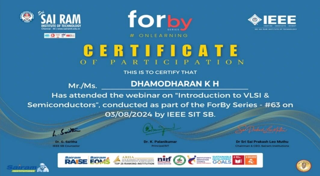 DHAMODHARAN K H on LinkedIn: #vlsi #semiconductors #ieee #webinar # ... DHAMODHARAN K H on LinkedIn: #vlsi #semiconductors #ieee #webinar # ...