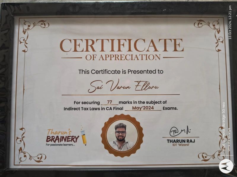 Elluru Sai Varun on LinkedIn: #gratitude #cafinal #indirecttax #success ... Elluru Sai Varun on LinkedIn: #gratitude #cafinal #indirecttax #success ...