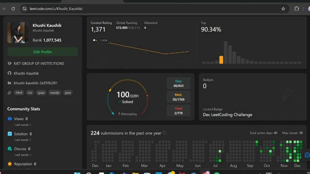 Khushi Kaushik on LinkedIn: #leetcode #codingjourney #dsa #milestone # ... Khushi Kaushik on LinkedIn: #leetcode #codingjourney #dsa #milestone # ...