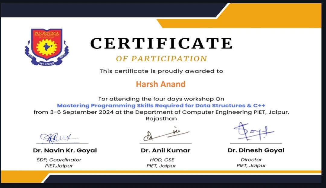 HARSH ANAND on LinkedIn: #workshop #programming #learning #c #data HARSH ANAND on LinkedIn: #workshop #programming #learning #c #data