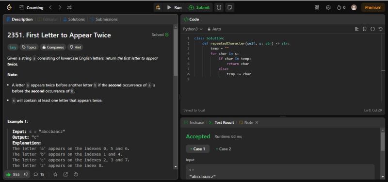 Aishwarya V Gandhi on LinkedIn: #leetcode #pythonprogramming # ... Aishwarya V Gandhi on LinkedIn: #leetcode #pythonprogramming # ...