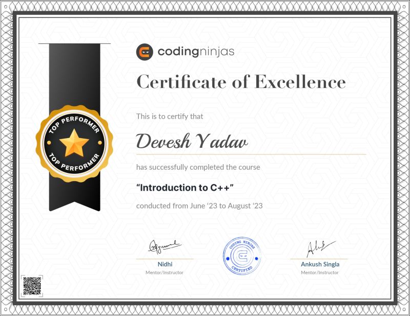 Devesh Yadav on LinkedIn: #cplusplus #programmingjourney Devesh Yadav on LinkedIn: #cplusplus #programmingjourney