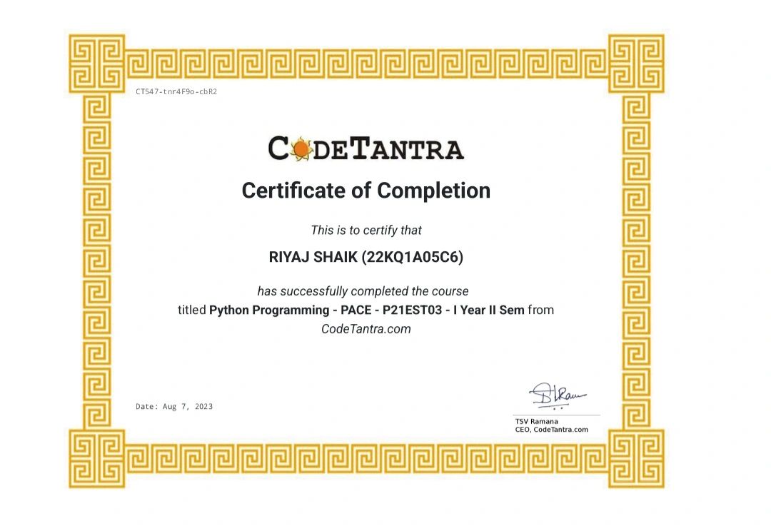 Riyaj Shaik on LinkedIn: #codetantra #codetantra #python #programming # ... Riyaj Shaik on LinkedIn: #codetantra #codetantra #python #programming # ...