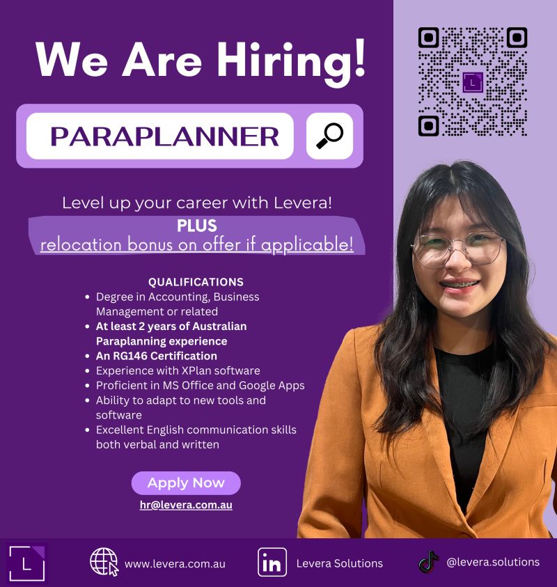 Levera Solutions on LinkedIn: #hiring #paraplanner #levera #philippines ... Levera Solutions on LinkedIn: #hiring #paraplanner #levera #philippines ...