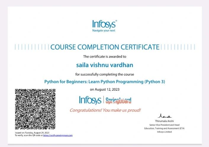 Vishnu Saila on LinkedIn: #python3 #programming #learning # ... Vishnu Saila on LinkedIn: #python3 #programming #learning # ...