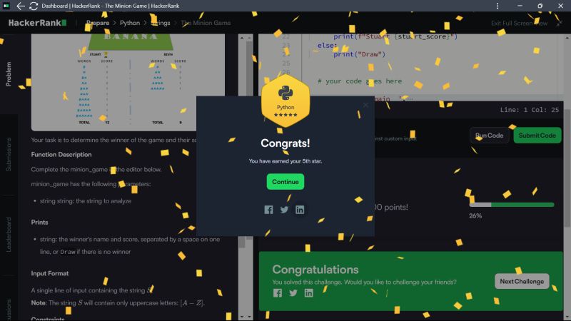 Rohit Sharma on LinkedIn: #python #hackerrank #codingjourney Rohit Sharma on LinkedIn: #python #hackerrank #codingjourney