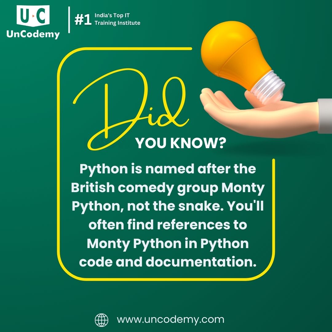 Uncodemy on LinkedIn: #python #didyouknowpython #programmingfunfact # ... Uncodemy on LinkedIn: #python #didyouknowpython #programmingfunfact # ...