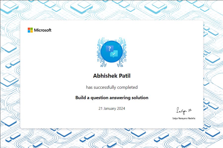 Abhishek Patil on LinkedIn: Excited to announce the achievement of a ... Abhishek Patil on LinkedIn: Excited to announce the achievement of a ...