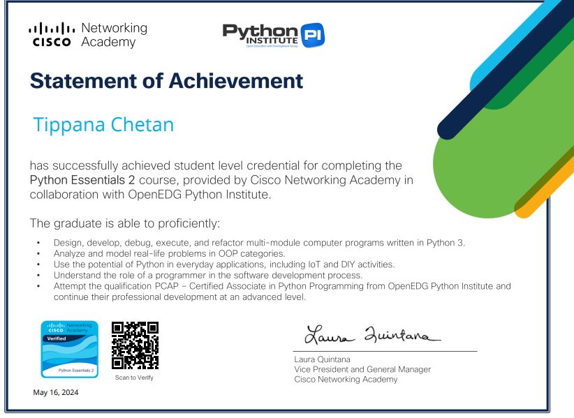 Tippana Chetan on LinkedIn: #cisco #cisco #python Tippana Chetan on LinkedIn: #cisco #cisco #python