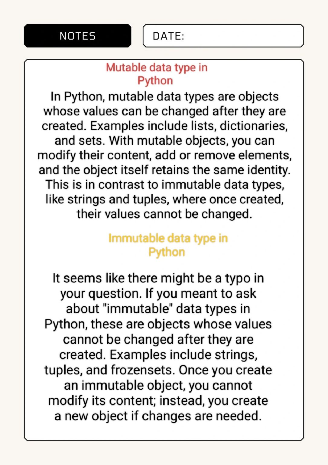 Exploring Python's dynamic nature: Mutable vs. Immutable | Manish bala ... Exploring Python's dynamic nature: Mutable vs. Immutable | Manish bala ...