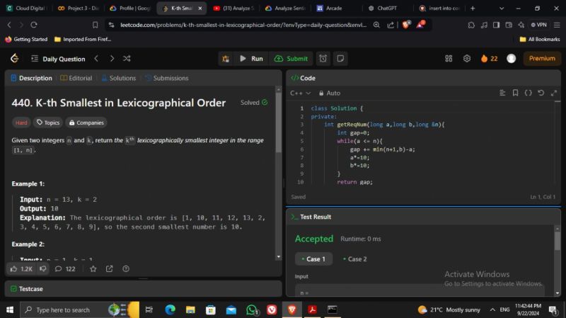 Karan Chauhan on LinkedIn: Today's leetcode 440 number question is done. Karan Chauhan on LinkedIn: Today's leetcode 440 number question is done.