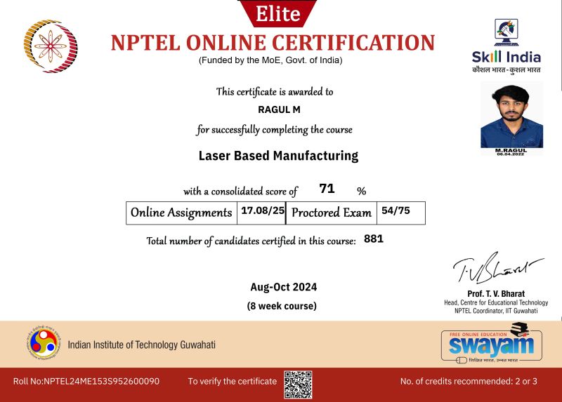 Ragul.M (ragu) on LinkedIn: #nptel #elite # ... Ragul.M (ragu) on LinkedIn: #nptel #elite # ...