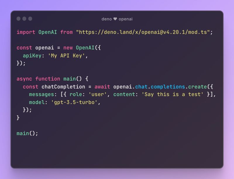 Deno on LinkedIn: #deno #node #chatgpt #openai #javascript #typescript ... Deno on LinkedIn: #deno #node #chatgpt #openai #javascript #typescript ...