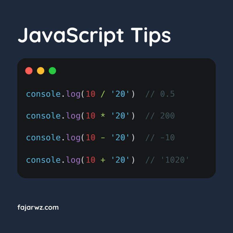 Fajar Windhu Zulfikar on LinkedIn: #devtips #javascript #webdev #coding Fajar Windhu Zulfikar on LinkedIn: #devtips #javascript #webdev #coding