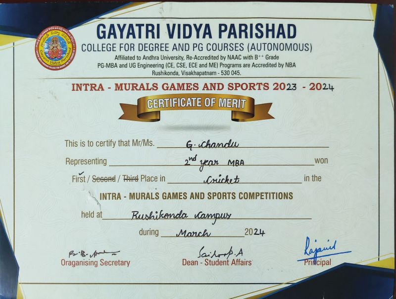 Chandu Gedela on LinkedIn: #merit #firstplace #competition #intra # ... Chandu Gedela on LinkedIn: #merit #firstplace #competition #intra # ...