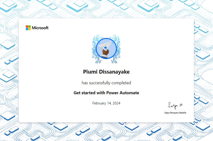 #powerautomate #microsoftlearning #workflowautomation… | Piumi Dissanayake #powerautomate #microsoftlearning #workflowautomation… | Piumi Dissanayake