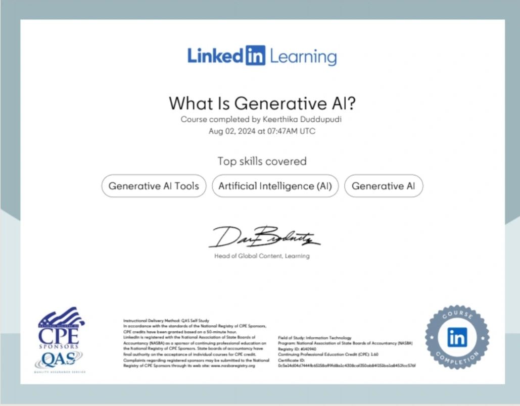 Keerthika Duddupudi on LinkedIn: #generativeai #artificialintelligence ... Keerthika Duddupudi on LinkedIn: #generativeai #artificialintelligence ...