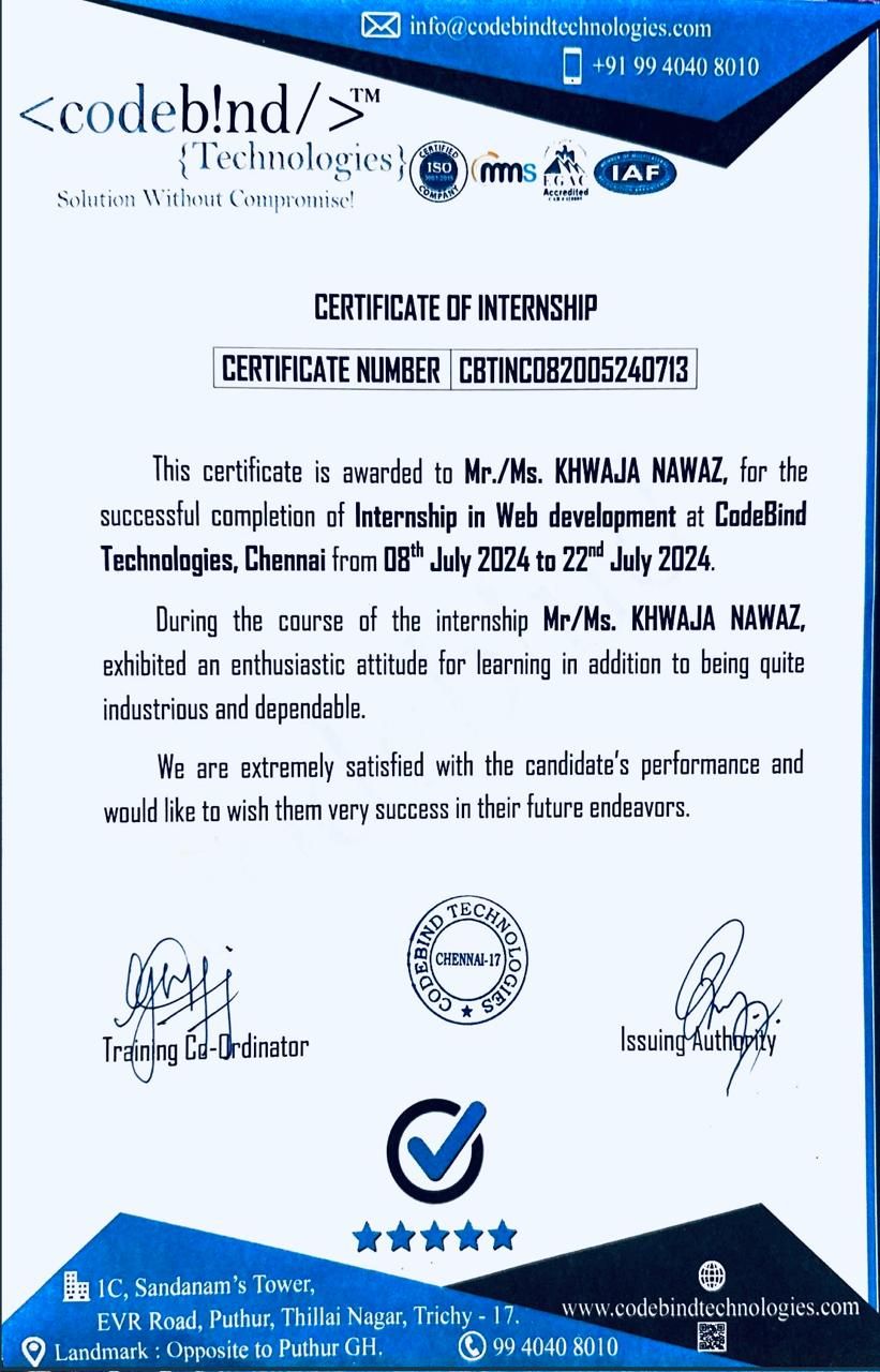 Khwaja Nawaz on LinkedIn: #internship #webdevelopment #html #php #mysql ... Khwaja Nawaz on LinkedIn: #internship #webdevelopment #html #php #mysql ...