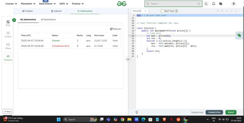 #gfg160 #geekstreak2025 #dsa #problemsolving #geeksforgeeks… | Pantham ... #gfg160 #geekstreak2025 #dsa #problemsolving #geeksforgeeks… | Pantham ...