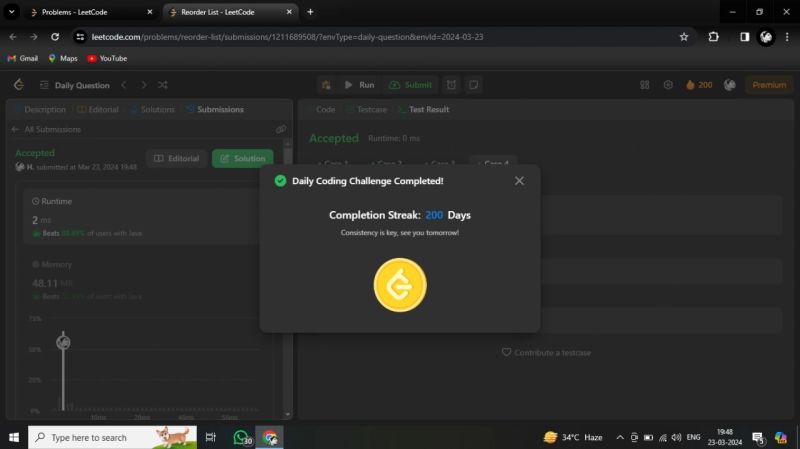 Celebrating 200 days of continuous growth on LeetCode | Harshit Soni ... Celebrating 200 days of continuous growth on LeetCode | Harshit Soni ...