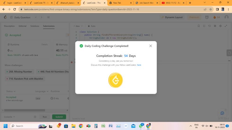 Dhanush Kaduluri on LinkedIn: #dailypractice #codingchallenge #leetcode ... Dhanush Kaduluri on LinkedIn: #dailypractice #codingchallenge #leetcode ...