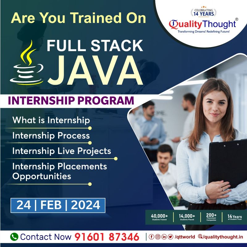 Quality Thought Infosystems on LinkedIn: #java #javaprogram # ... Quality Thought Infosystems on LinkedIn: #java #javaprogram # ...