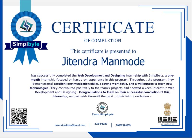 Jitendra Manmode on LinkedIn: Hello connections I am delighted to share ... Jitendra Manmode on LinkedIn: Hello connections I am delighted to share ...