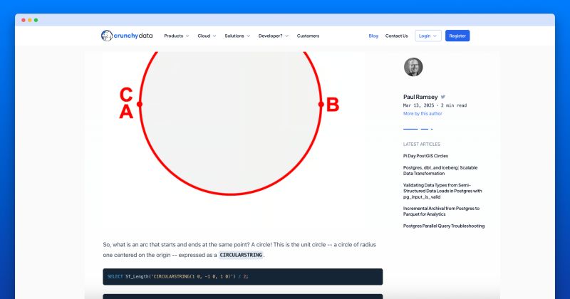 Happy pi day! 🥧 Postgres has a pi function: pi(); This can be used to ... Happy pi day! 🥧 Postgres has a pi function: pi(); This can be used to ...