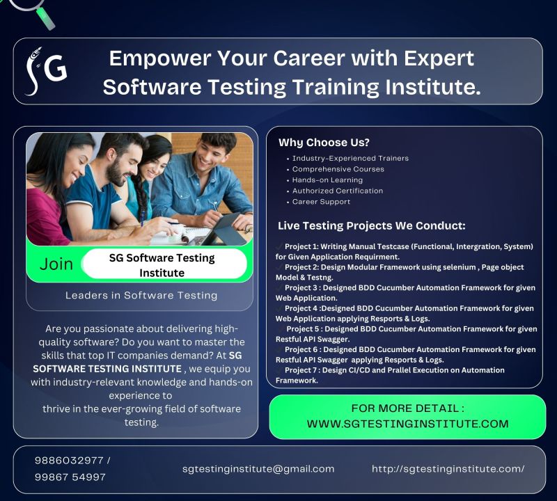 SG SOFTWARE TESTING INSTITUTE Empower Your Career with Expert Software ... SG SOFTWARE TESTING INSTITUTE Empower Your Career with Expert Software ...