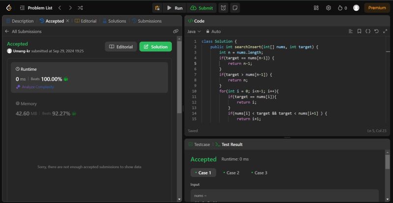 Umang Kumar on LinkedIn: #100daysofcode #java #leetcode #binarysearch # ... Umang Kumar on LinkedIn: #100daysofcode #java #leetcode #binarysearch # ...