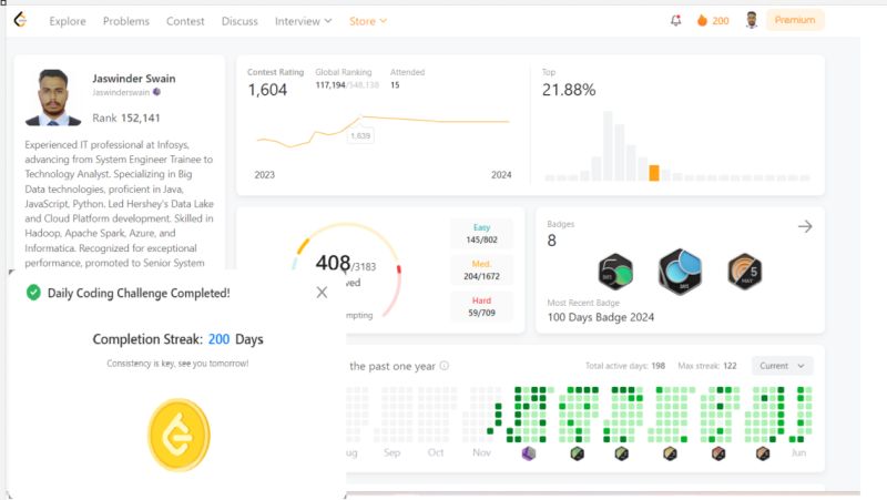 Jaswinder Swain on LinkedIn: #coding #leetcode #dailycodingchallenge Jaswinder Swain on LinkedIn: #coding #leetcode #dailycodingchallenge