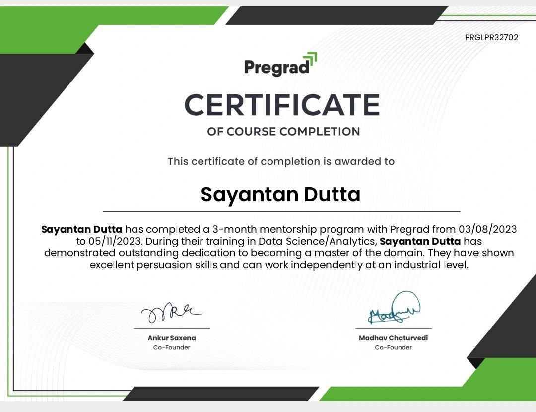 Sayantan Dutta on LinkedIn: #connections #datascience #training #pregrad Sayantan Dutta on LinkedIn: #connections #datascience #training #pregrad