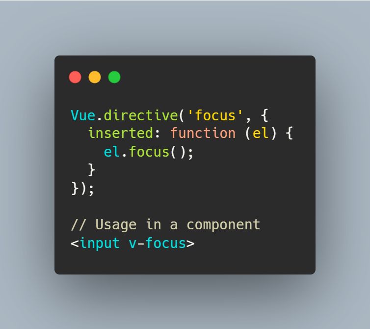 Custom Directives in Vue Js for reusable DOM manipulations | Parambir ... Custom Directives in Vue Js for reusable DOM manipulations | Parambir ...