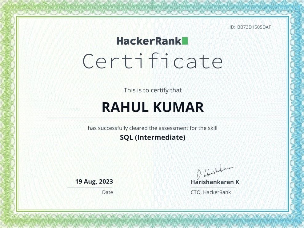 Rahul Kumar on LinkedIn: #hackerrank #codingjourney #problemsolving # ... Rahul Kumar on LinkedIn: #hackerrank #codingjourney #problemsolving # ...