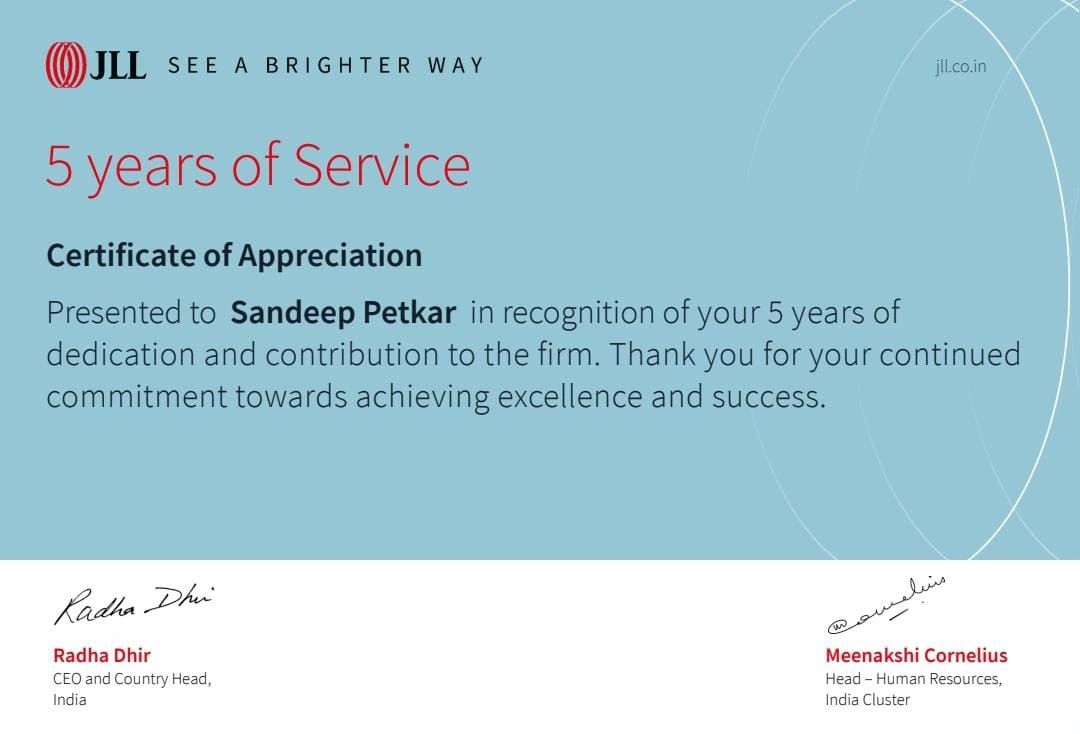 Sandeep Petkar on LinkedIn: Certificate of Appreciation. Sandeep Petkar on LinkedIn: Certificate of Appreciation.