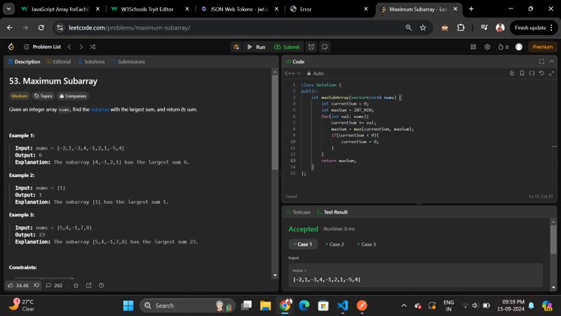 Solved LeetCode's Maximum Subarray Problem | Krunal Trivedi posted on ... Solved LeetCode's Maximum Subarray Problem | Krunal Trivedi posted on ...