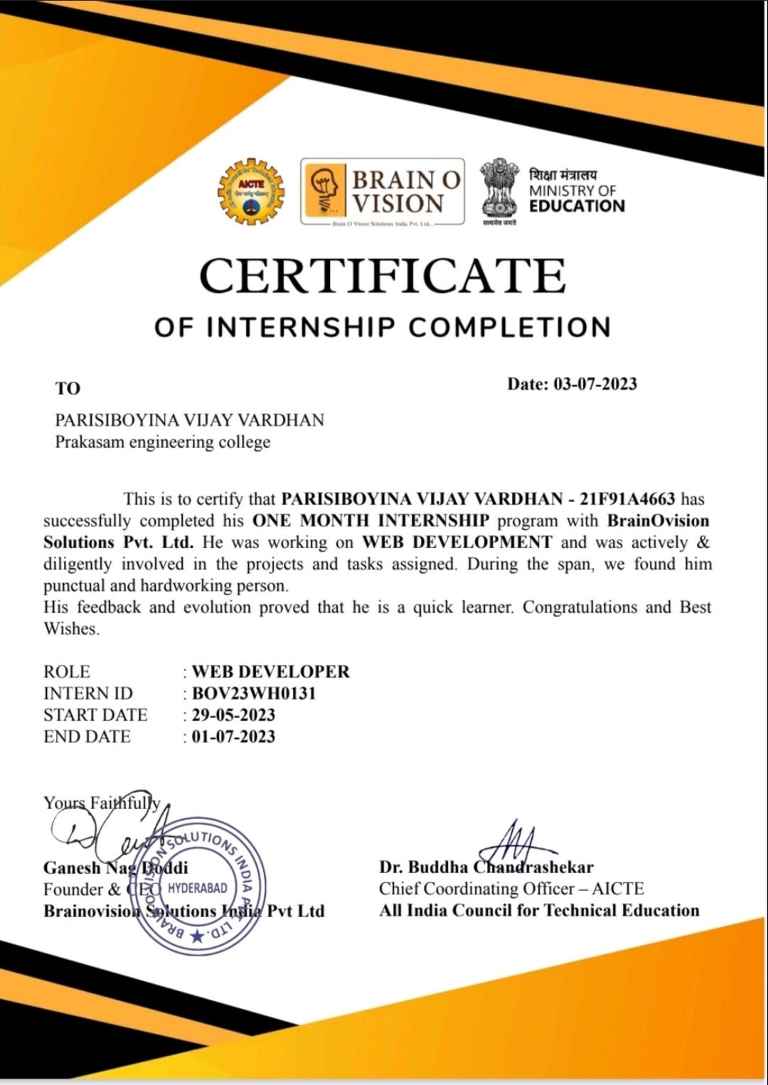 Vijay vardhan on LinkedIn: I completed my web development course ... Vijay vardhan on LinkedIn: I completed my web development course ...