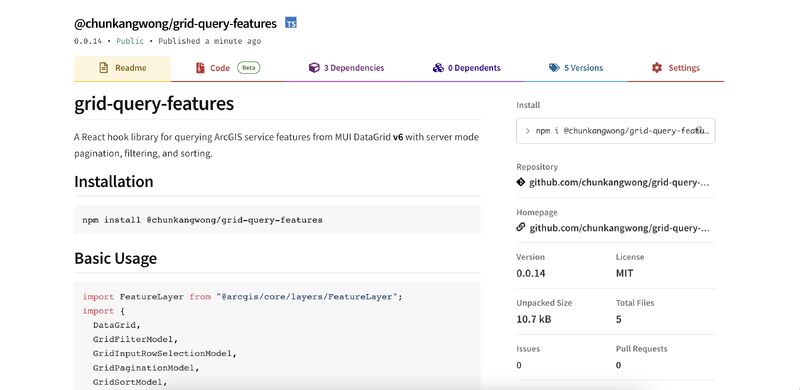 Wong Chun Kang on LinkedIn: #react #npm #hook #mui_datagrid #arcgis_js_sdk Wong Chun Kang on LinkedIn: #react #npm #hook #mui_datagrid #arcgis_js_sdk