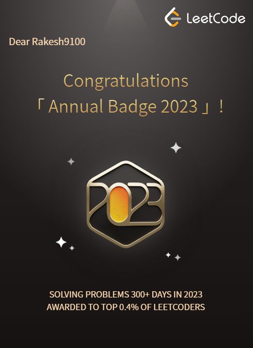 Rakesh Roshan on LinkedIn: #leetcode #leetcode2023 #leetcodechallenge # ... Rakesh Roshan on LinkedIn: #leetcode #leetcode2023 #leetcodechallenge # ...