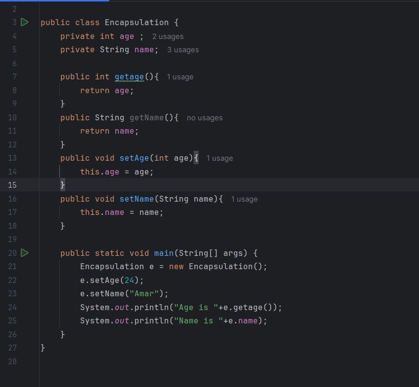 Amar Patait on LinkedIn: #javaprogramming #encapsulation #oop # ... Amar Patait on LinkedIn: #javaprogramming #encapsulation #oop # ...