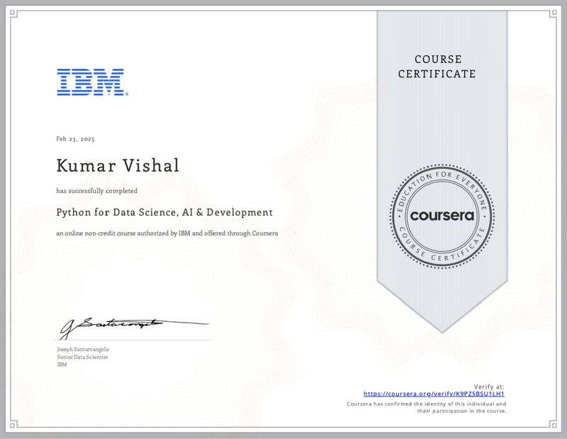 #python #datascience | Kumar Vishal #python #datascience | Kumar Vishal