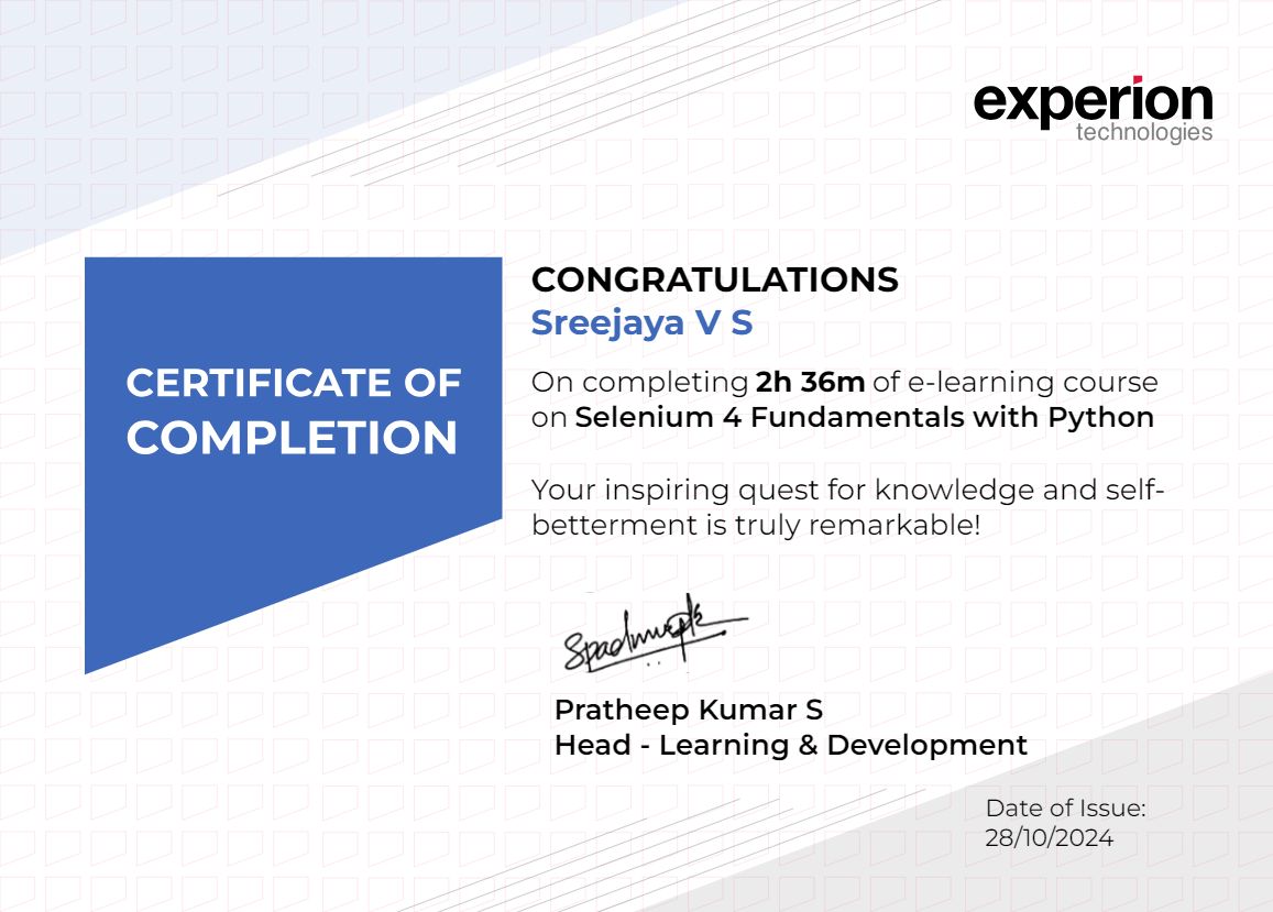 Sree Jaya on LinkedIn: #selenium #python #webautomation # ... Sree Jaya on LinkedIn: #selenium #python #webautomation # ...