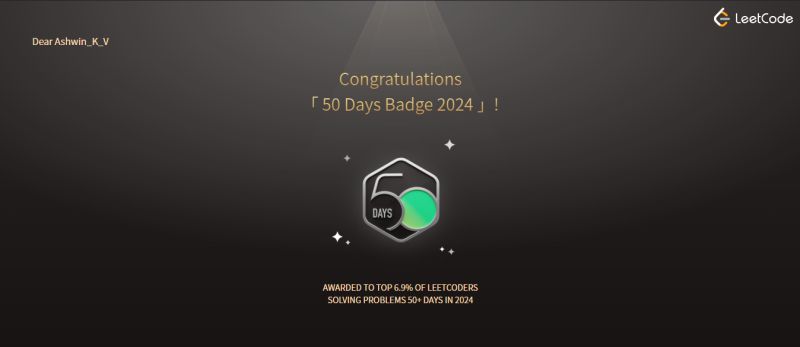 ASHWIN K V on LinkedIn: #leetcode #dailycoding #progress ASHWIN K V on LinkedIn: #leetcode #dailycoding #progress