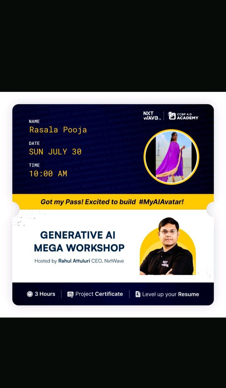 RASALA POOJA on LinkedIn: #nxtwave #nxtwaveccbp #rahulattuluri #ccbp # ... RASALA POOJA on LinkedIn: #nxtwave #nxtwaveccbp #rahulattuluri #ccbp # ...