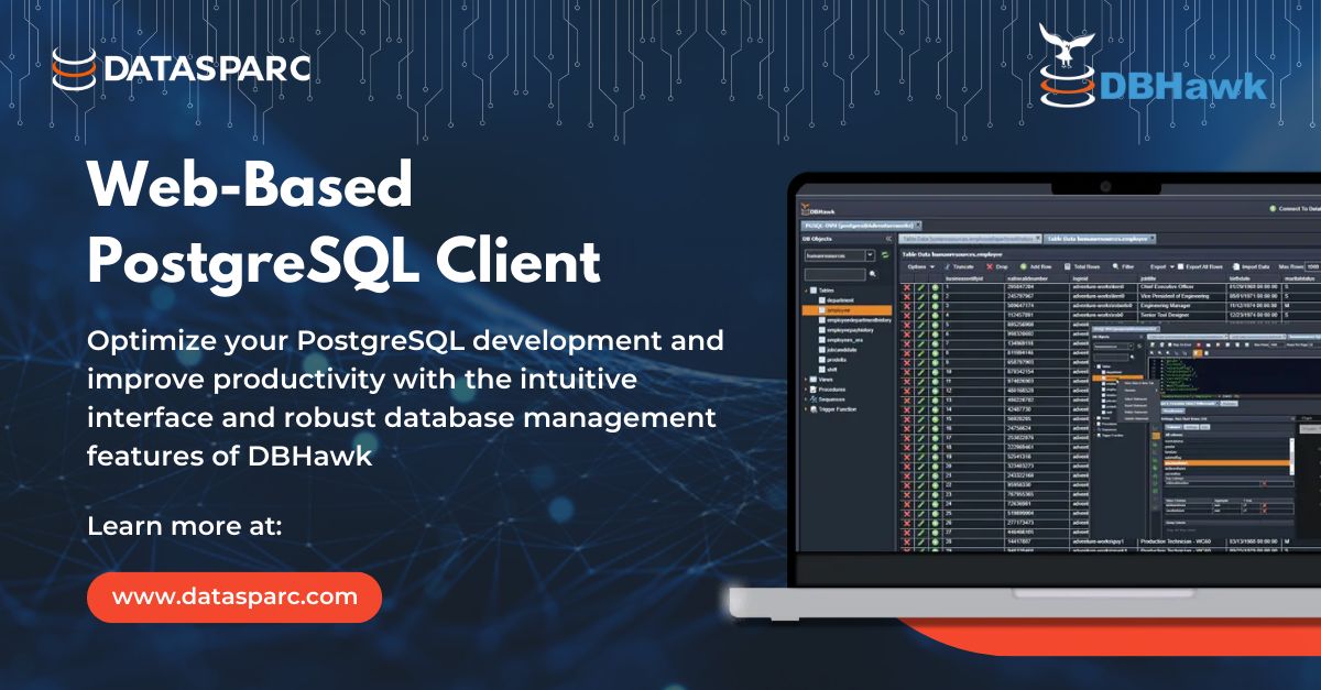 Web-Based PostgreSQL Client Tool | Datasparc Inc. Web-Based PostgreSQL Client Tool | Datasparc Inc.
