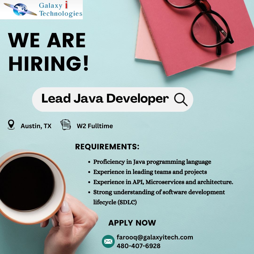 Galaxy i technologies Inc on LinkedIn: #javadeveloper #java # ... Galaxy i technologies Inc on LinkedIn: #javadeveloper #java # ...