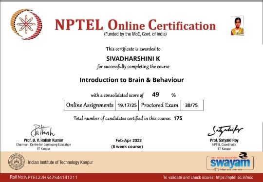 Sivadharshini Kesavan on LinkedIn: I earned a certificate from NPTEL's ... Sivadharshini Kesavan on LinkedIn: I earned a certificate from NPTEL's ...